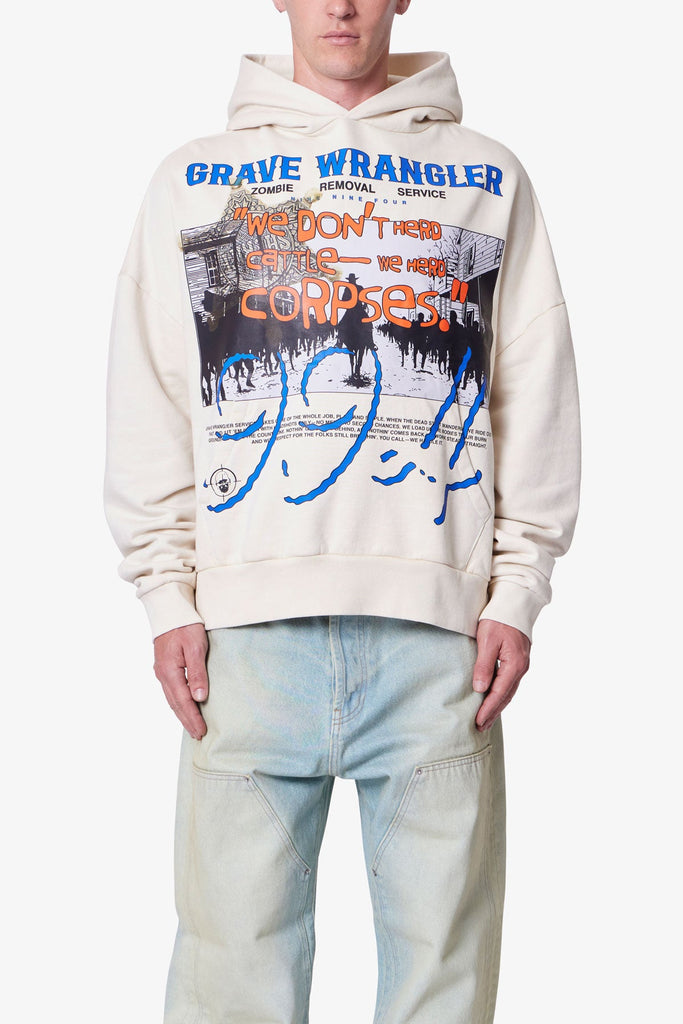 Grave Wrangler Hoodie - Off White | mnml | shop now
