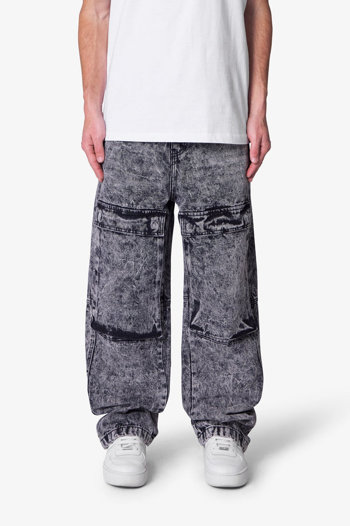 V741 Front Washed Cargo Denim - Grey | mnml | shop now