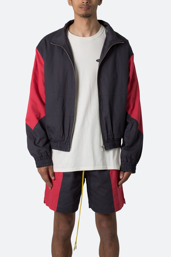 Twill Racing Jacket - Black/Red | mnml | shop now Twill Racing Jacket - Black/Red | mnml | shop now