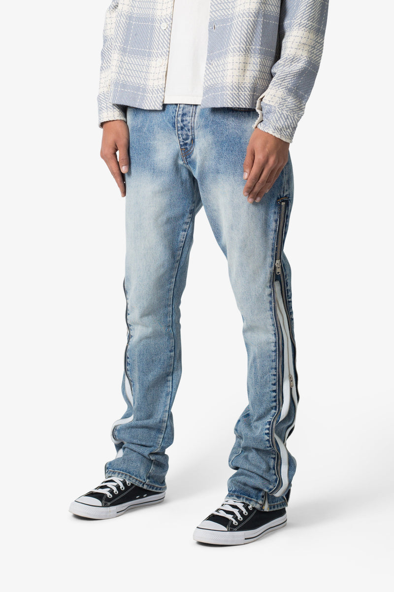 B574 Zipper Denim - Blue | mnml | shop now