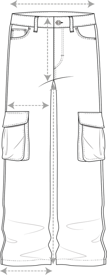 Black Double Cargo Rave Pants | mnml