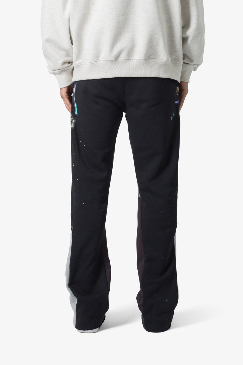 Black Contrast Bootcut Sweatpants | mnml