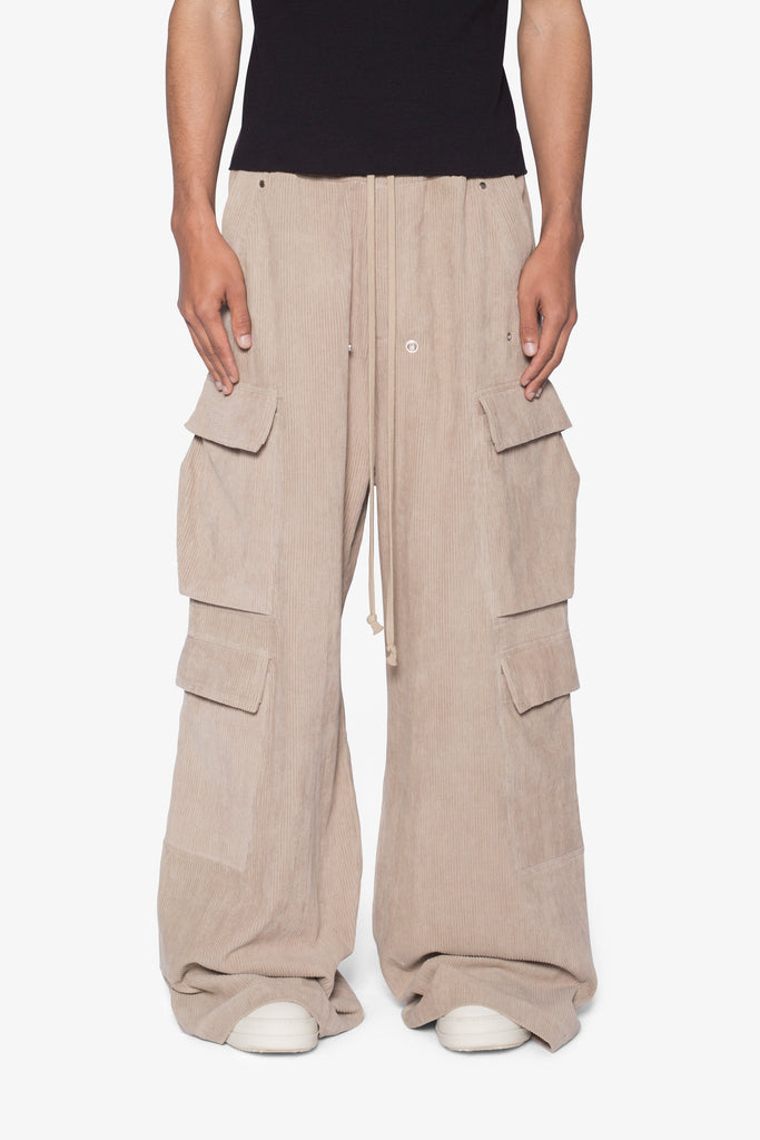 Corduroy Rave Double Cargo Pants - Khaki | mnml | shop now