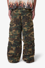 Pantalones cargo desgastados para fiestas rave - Camuflaje | mnml ...