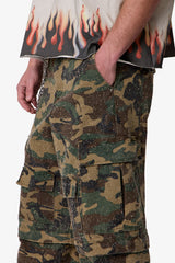 Pantalones cargo desgastados para fiestas rave - Camuflaje | mnml ...