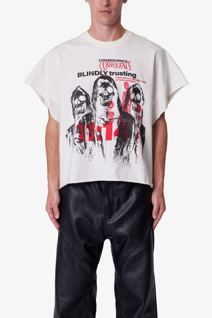 Grim Cutoff Tee - Off White | mnml