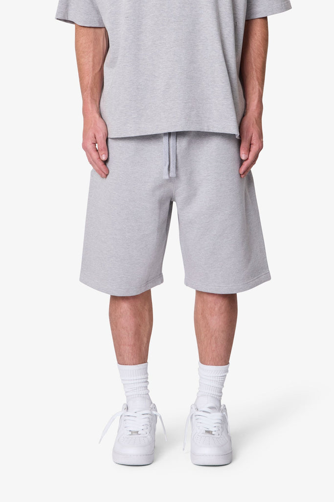 Heavy Basic Sweatshorts - Marled Grey | mnml | shop now