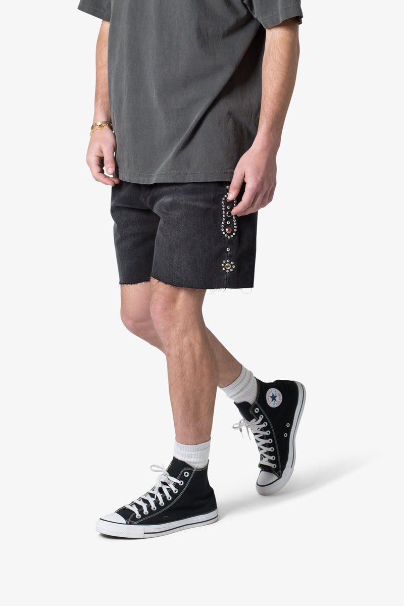 Mojave Denim Shorts - Black | mnml | shop now