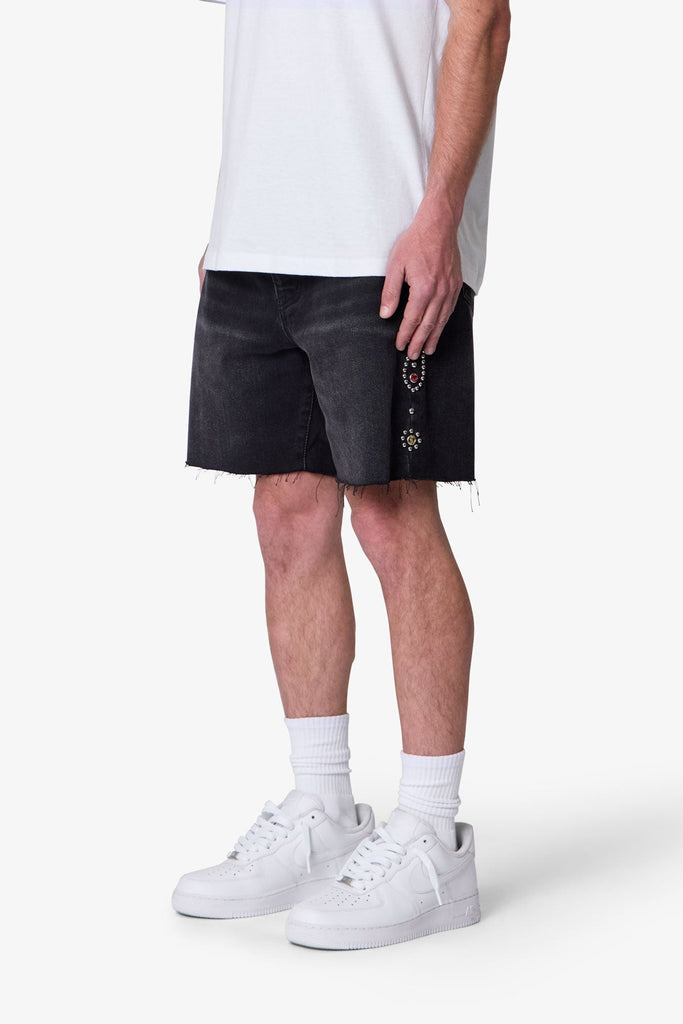 Mojave Denim Shorts - Black | mnml | shop now