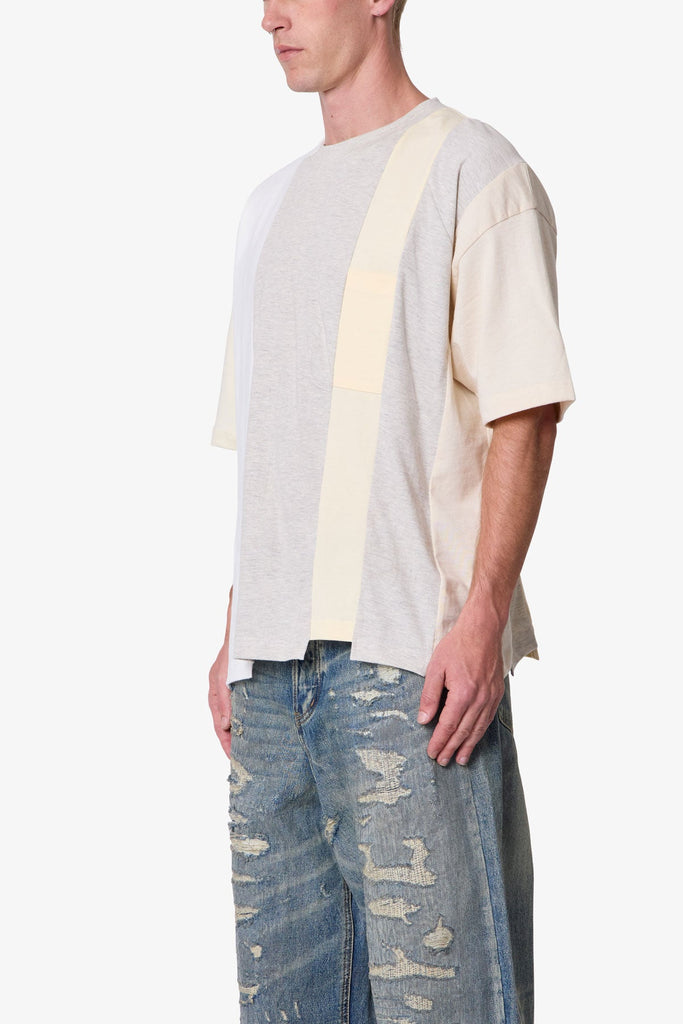 Multi Paneled Tee - Off White | mnml | shop now