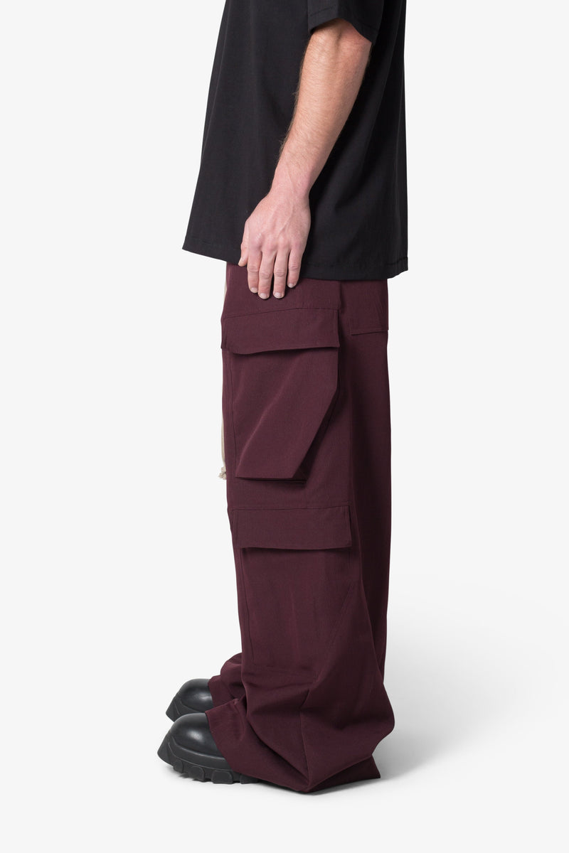 Rave Double Cargo Pants - Plum | mnml | shop now