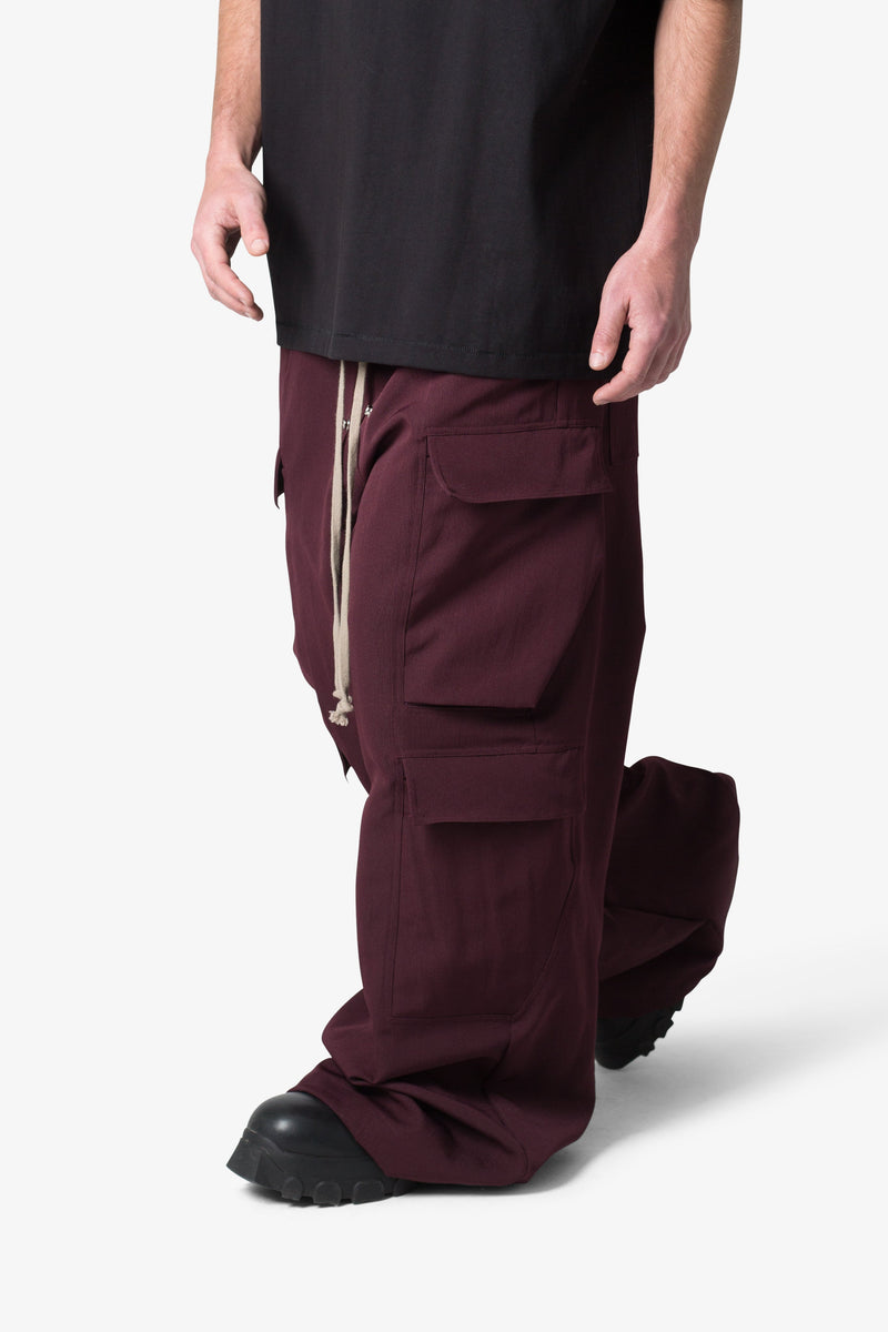 Rave Double Cargo Pants - Plum | mnml | shop now
