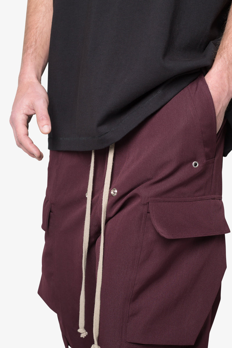 Rave Double Cargo Pants - Plum | mnml | shop now