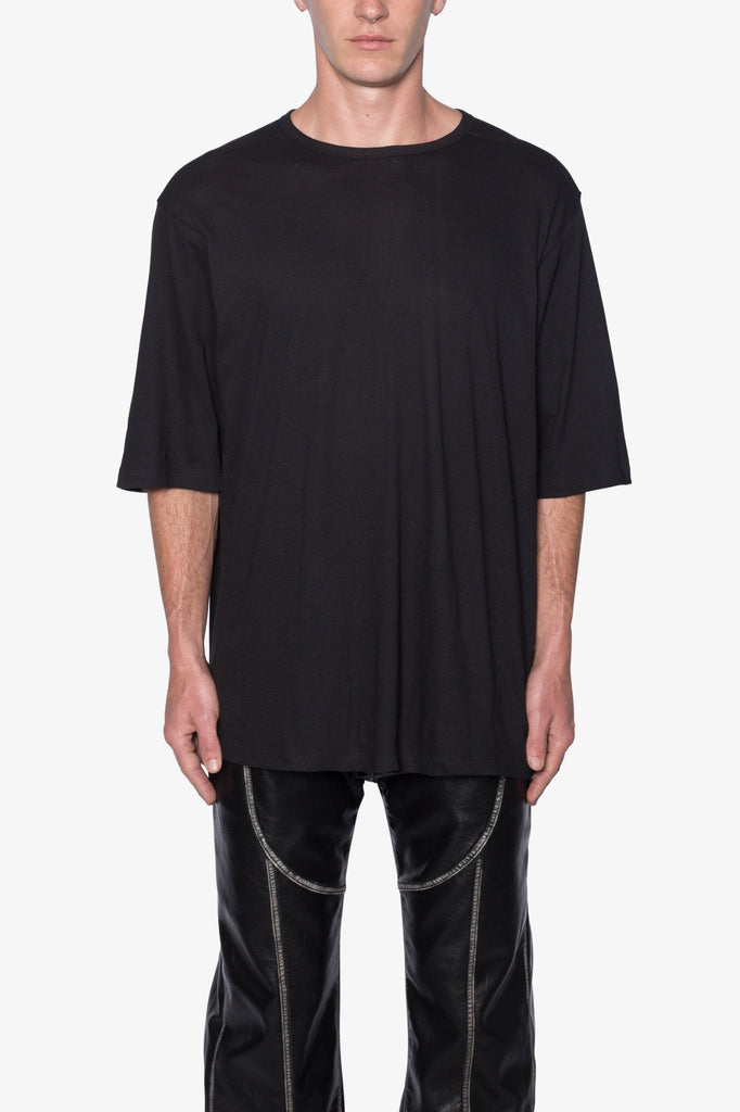 Sheer Gauze Tee - Black | mnml | shop now