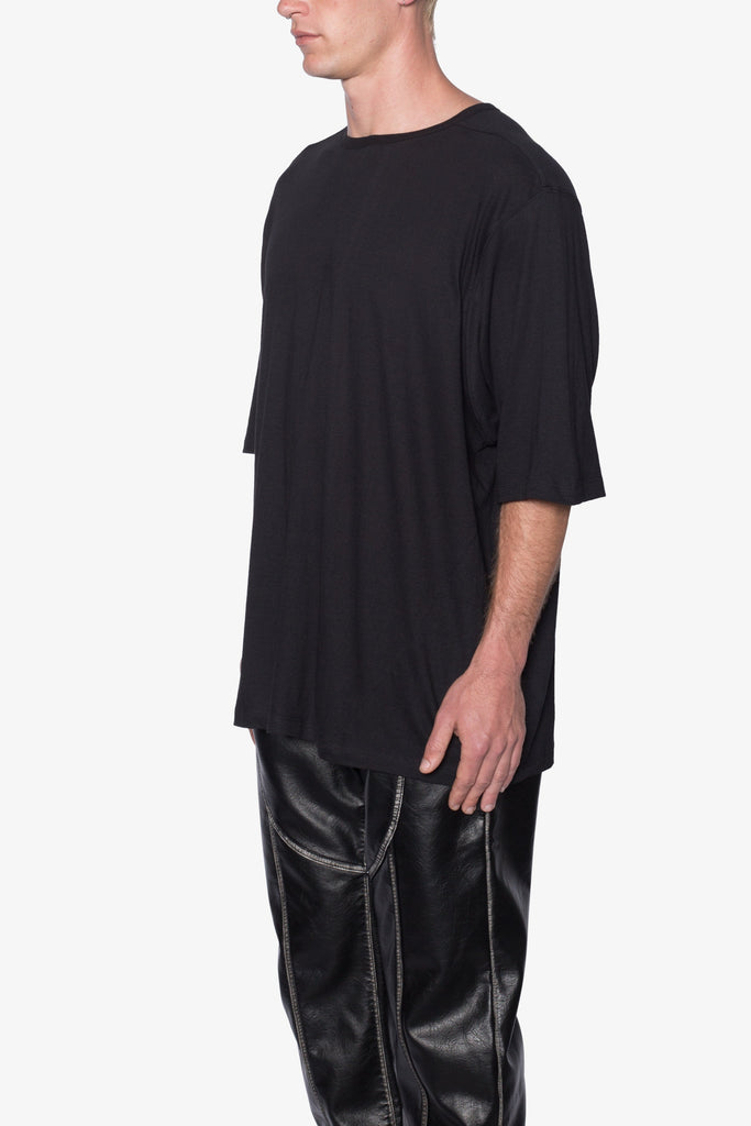 Sheer Gauze Tee - Black | mnml | shop now