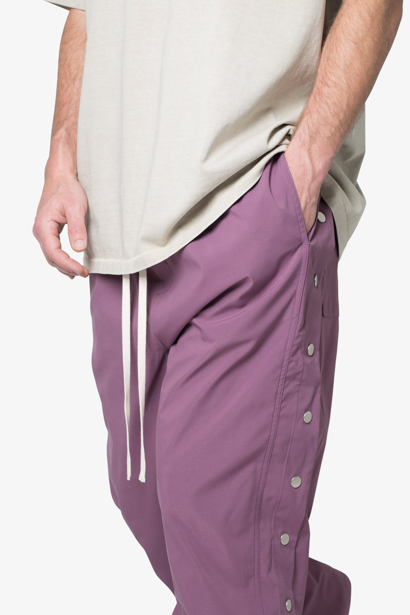 Side Snap Nylon Pants - Mauve | mnml | shop now
