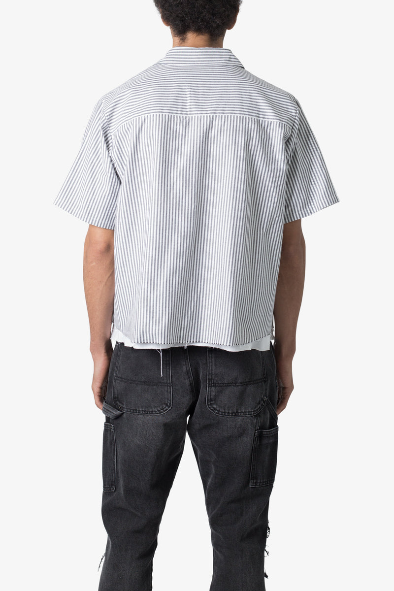Striped S/S Shirt - Grey/White | mnml | shop now