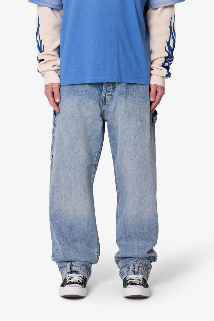 Ultra Baggy Reconstructed Denim - Washed Blue | mnml | shop now