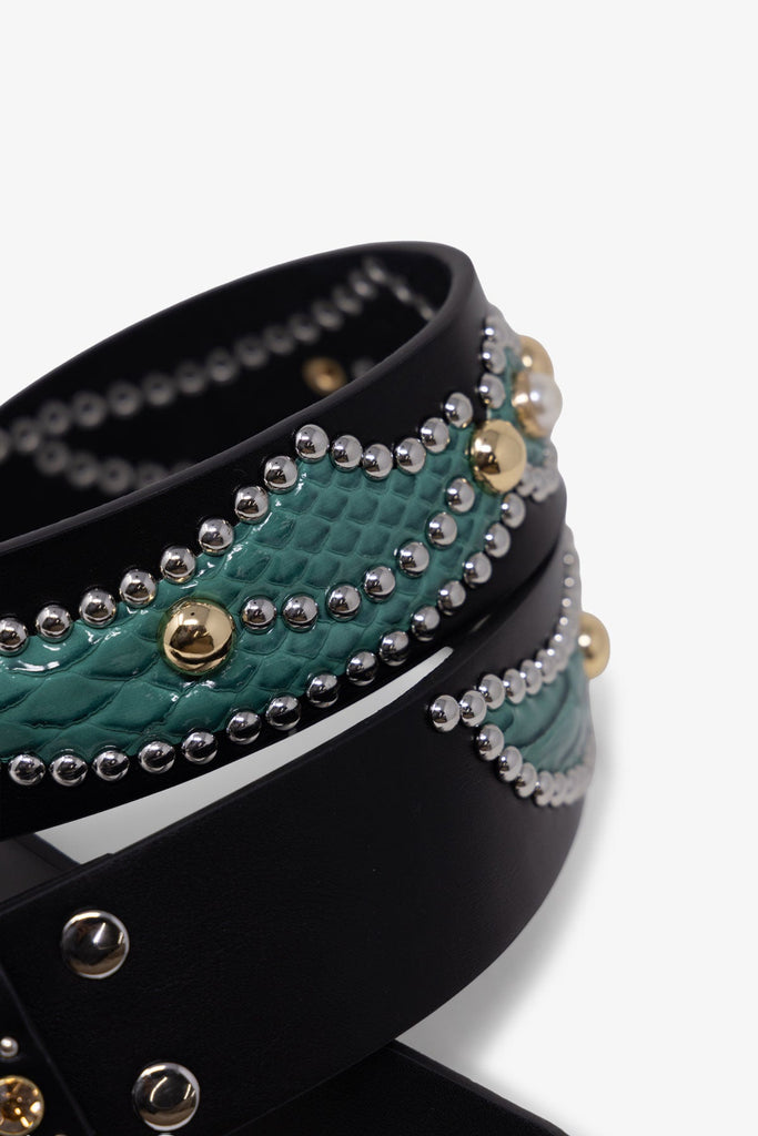 Vintage Python Belt - Black | mnml | shop now