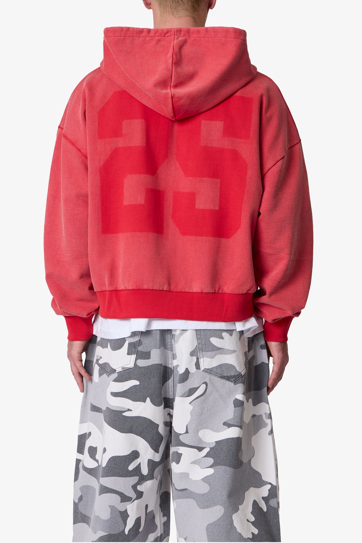 Vintage Zip Up Hoodie - Washed Red | mnml | shop now