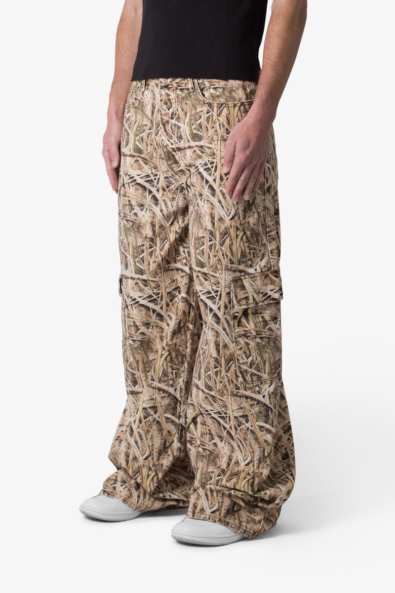 Stock-99 Baggy Denim - Grass Camo | mnml | shop now