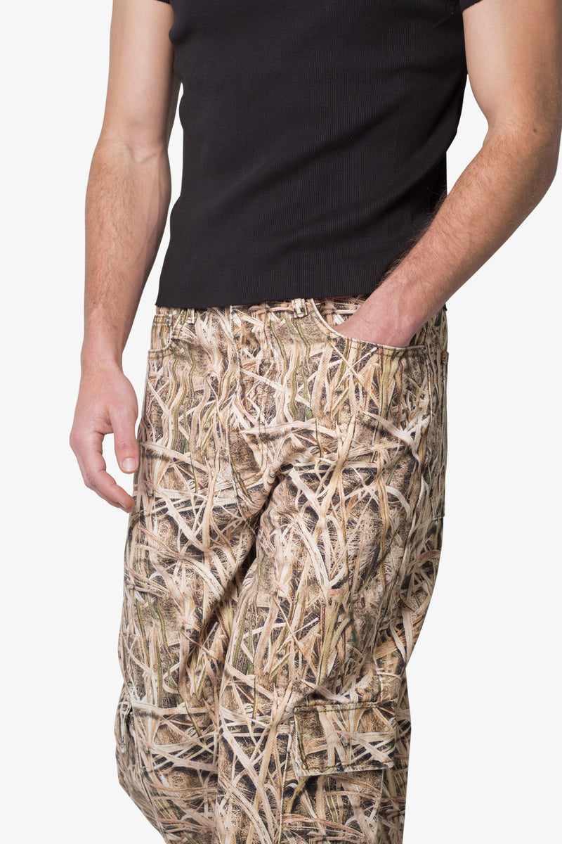 Stock-99 Baggy Denim - Grass Camo | mnml | shop now
