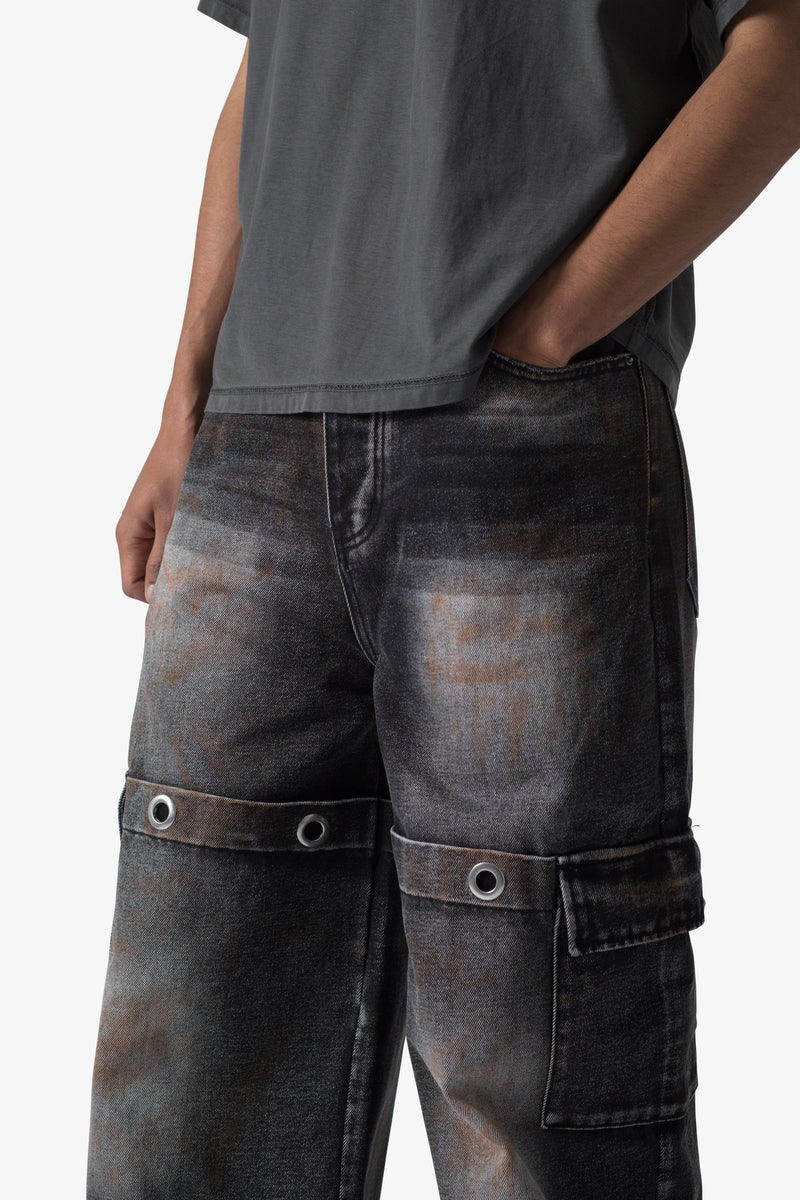 Void Baggy Ring Denim- Washed Black | mnml | shop now