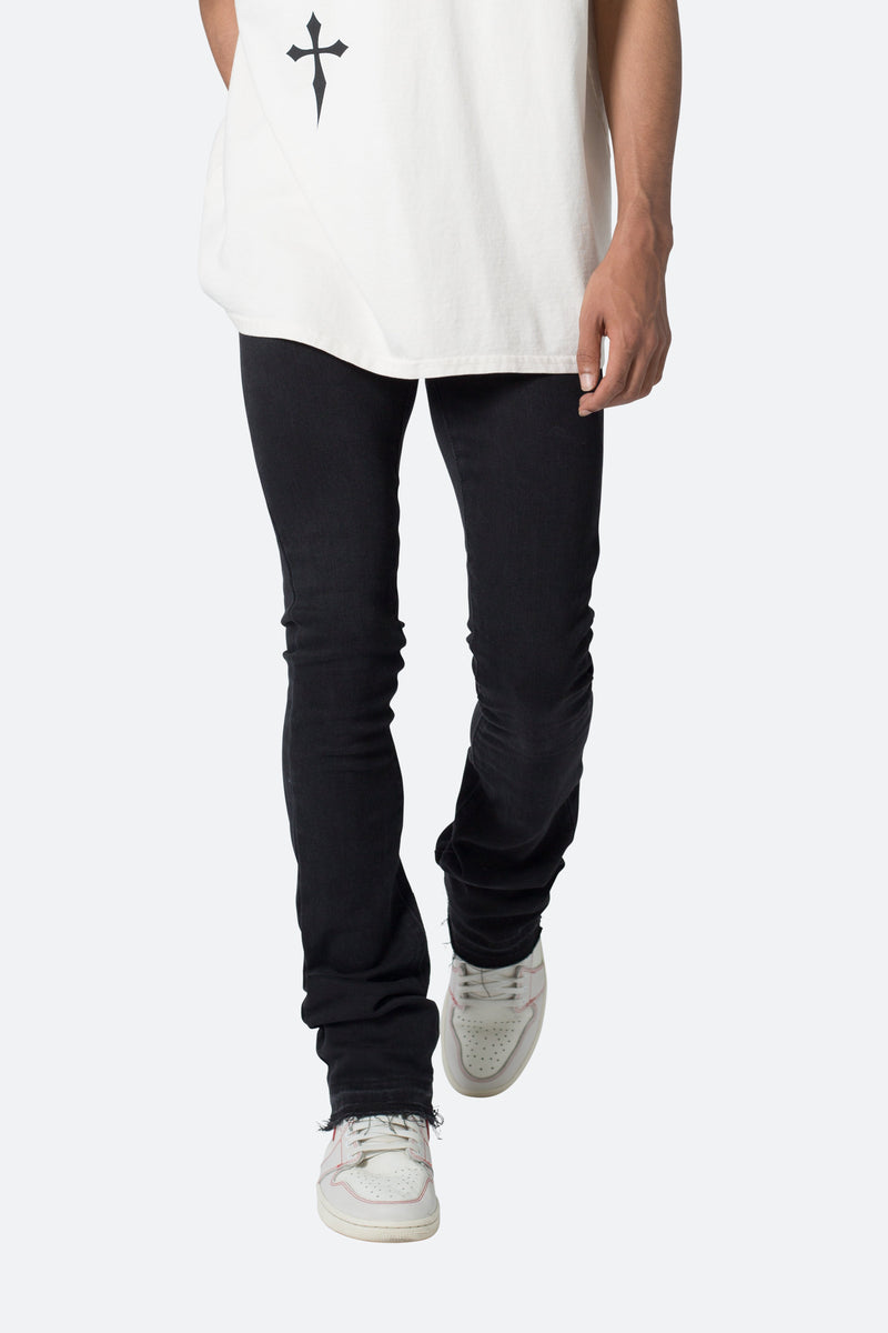 X514 Skinny Black Stacked Jeans | mnml